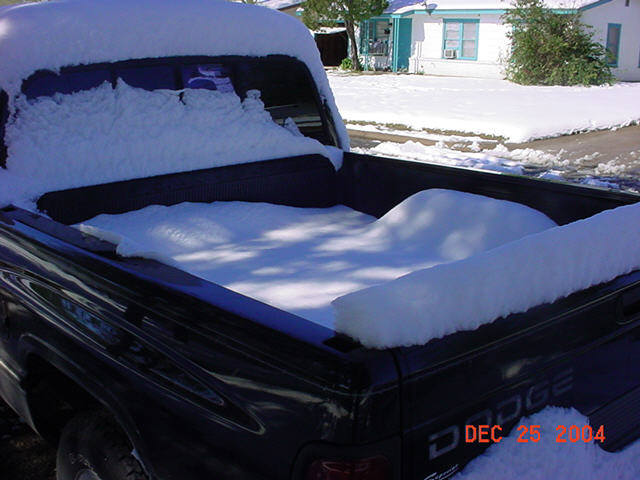 Jerry Ries Snow in Beeville Christmas Eve 2004 - Beeville, Texas