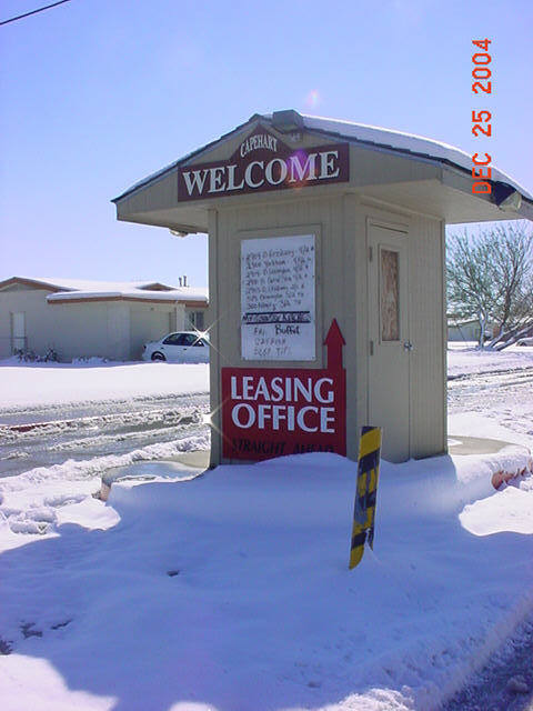 Jerry Ries Snow in Beeville Christmas Eve 2004 - Beeville, Texas